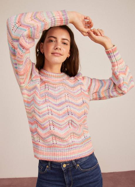 MODA: Jerséis multicolor: el truco de las influencers para rejuvenecer ...
